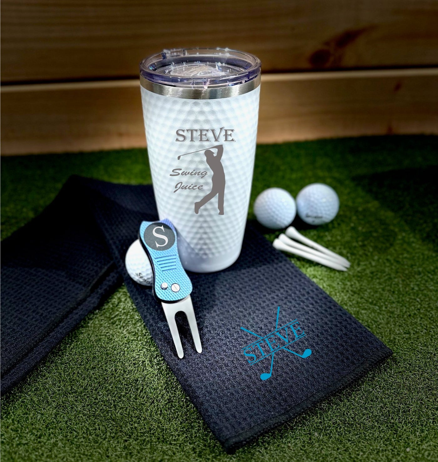 Personalized Golf Gift Box Set with Custom Towel, Divot Tool, Tumbler ...