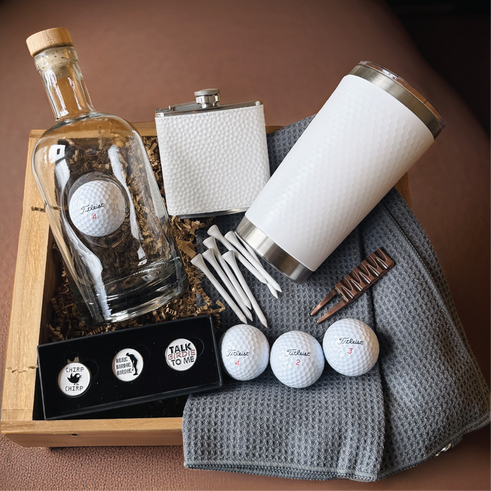 Ultimate Golf Gift Basket – Personalized Golf Gift for Golfers – GroomsDay
