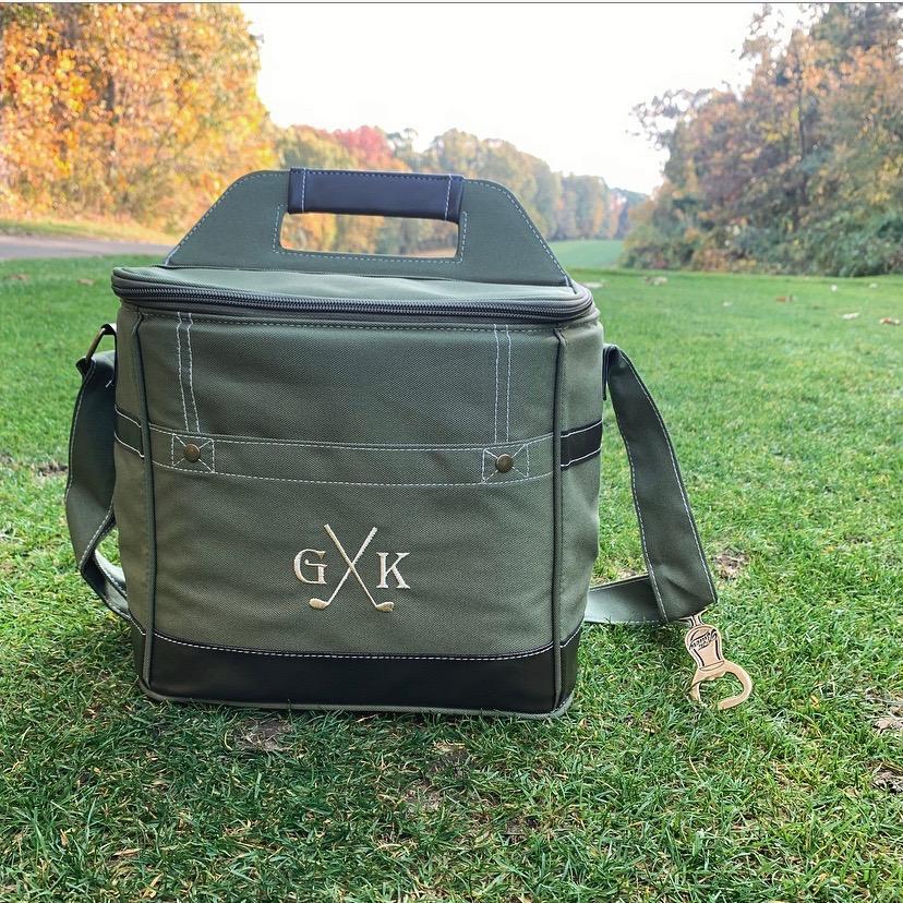 Green Personalized Golf Cooler with Embroidery – GroomsDay
