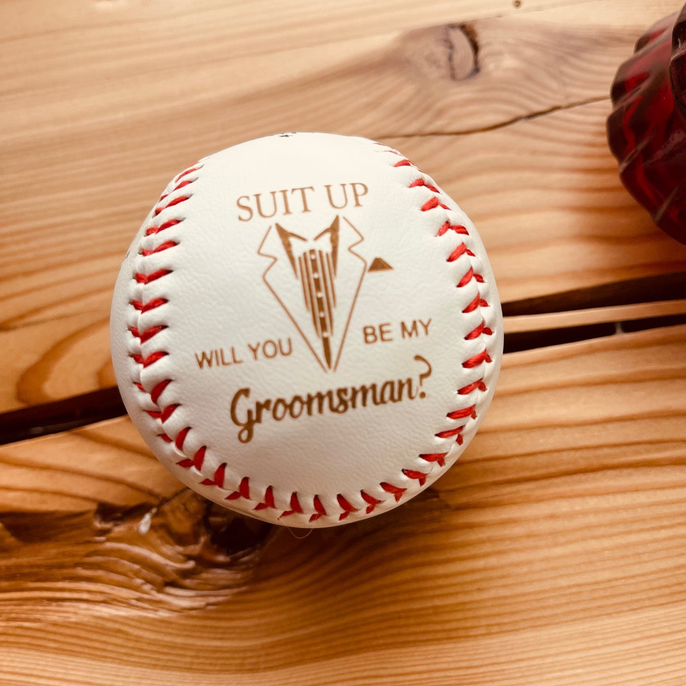 Homerun Baseball Groomsmen Proposal Gift - GroomsDay